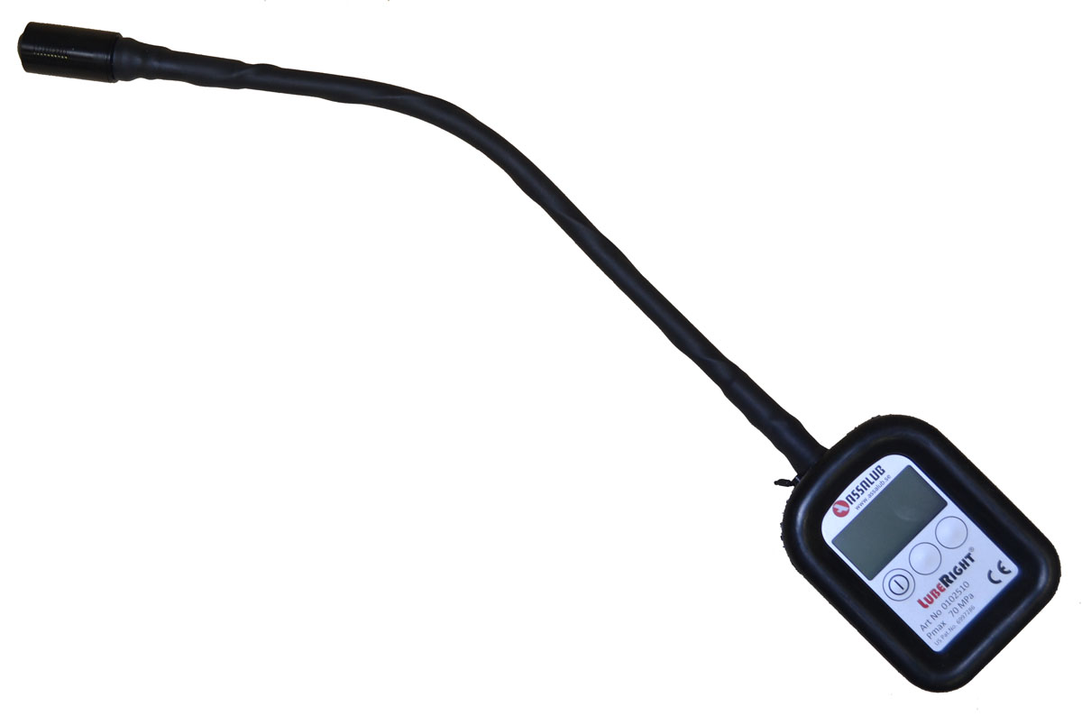 Digital grease meter with transmitter for communicating with ...